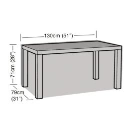 Premium Super Tough 4 Seater Rectangular Table Cover - Black