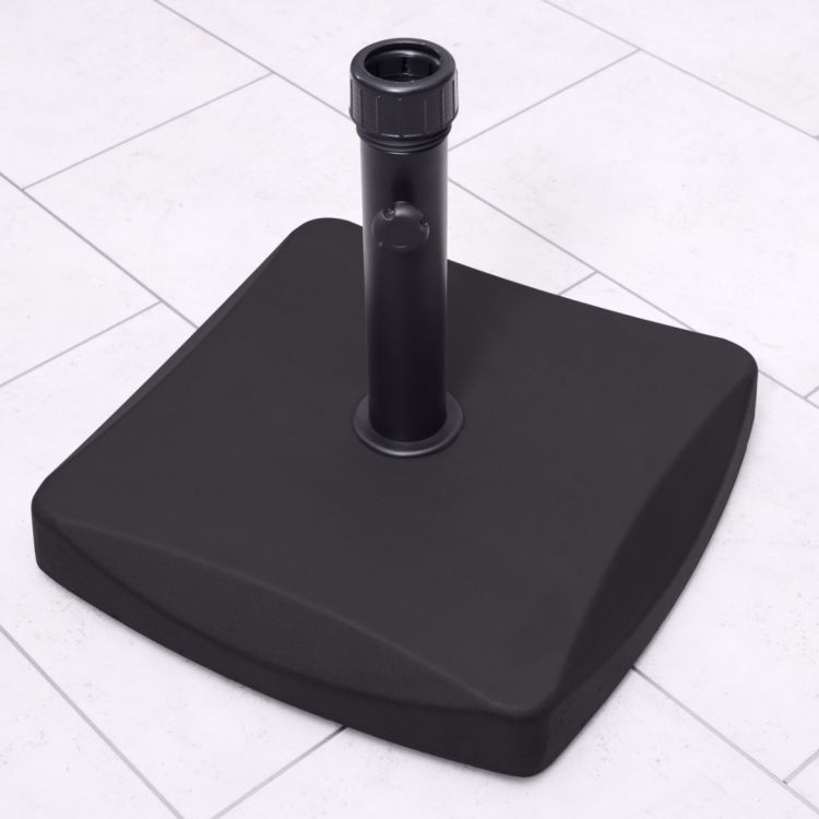 RC 25kg Square Parasol Base Polycrete - Black