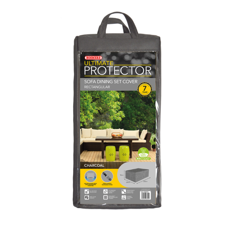 Ultimate Protector Rectangular Corner Sofa Dining Set Cover- 200cm ...